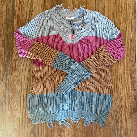 ANDREE BY UNIT | Sweaters | Andree By Unit Sweater Distressing Large ...